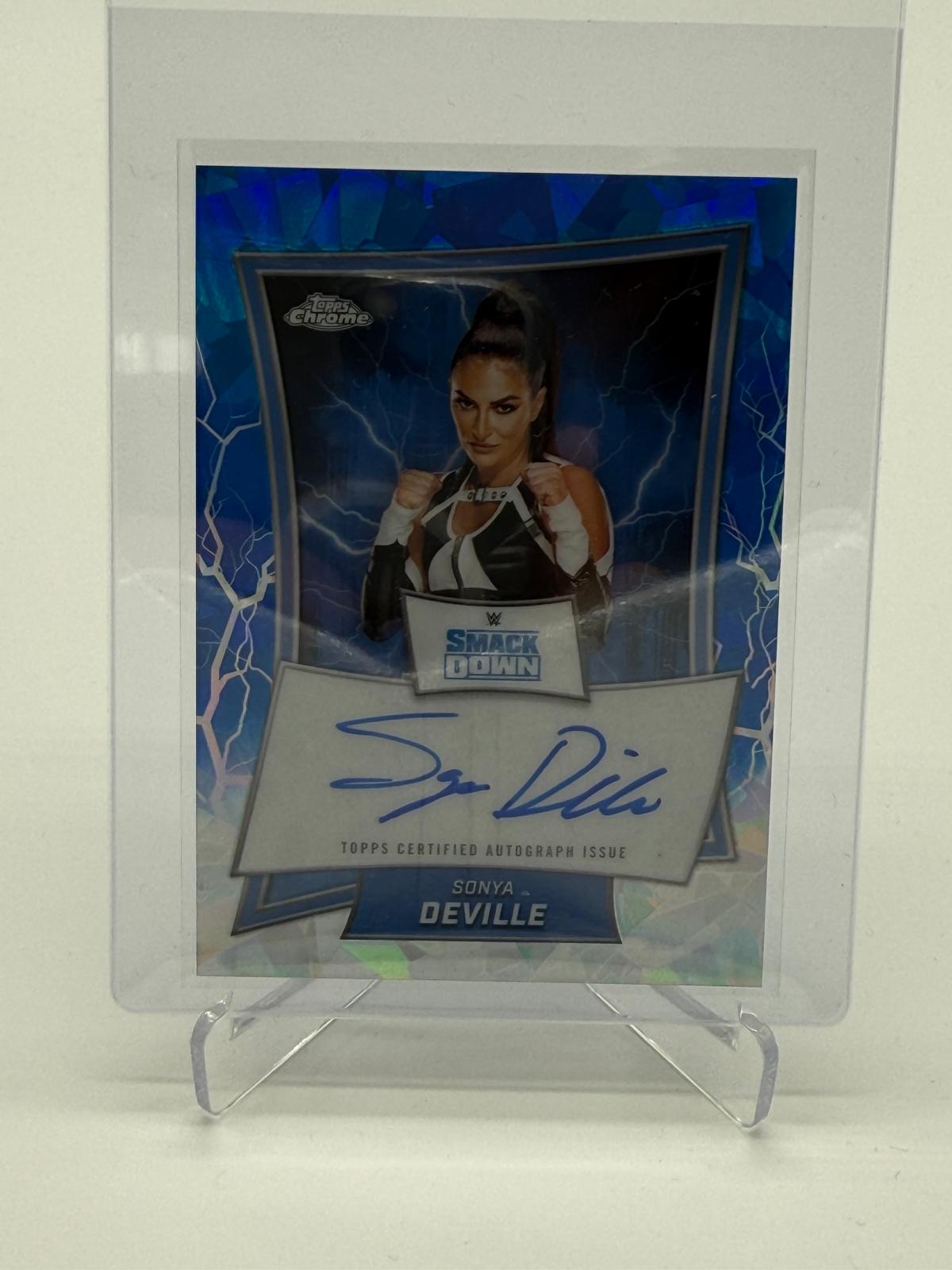 2025 Topps Chrome WWE Sapphire Sonya Deville Blue Brand Auto – PUSHDICH-TCG